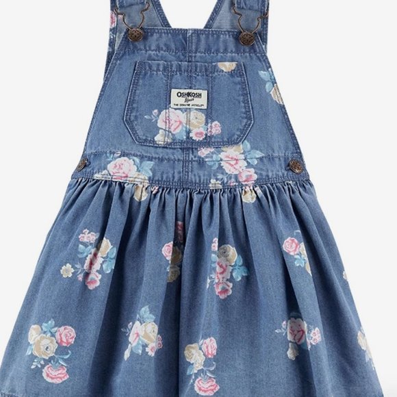 OshKosh B'gosh | Dresses | Nwt 8m Twirl Dress Floral Overalls Osh Kosh ...